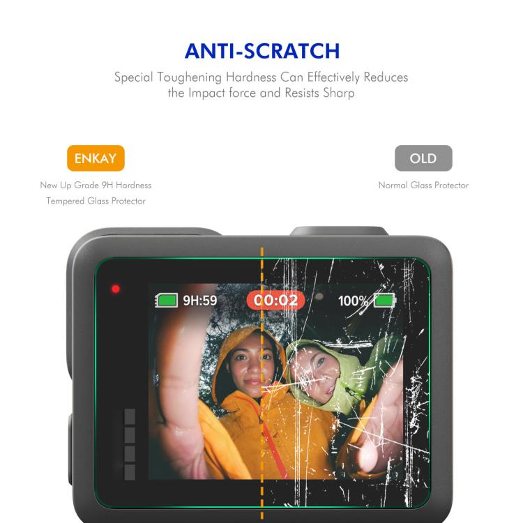 For GoPro LIT HERO 2 Sets ENKAY 0.2mm 9H Tempered Glass Screen ...