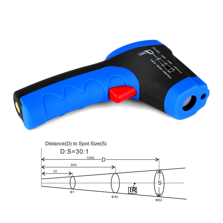 FLUS IR-806 -50℃～650℃ Digital Infrared Non-contactr Handheld Portable ...