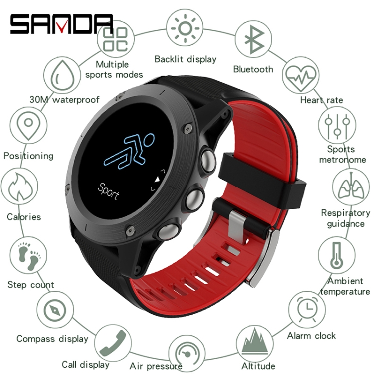 Sanda R911 Full Touch Screen Heart Rate Air Pressure Altitude ...