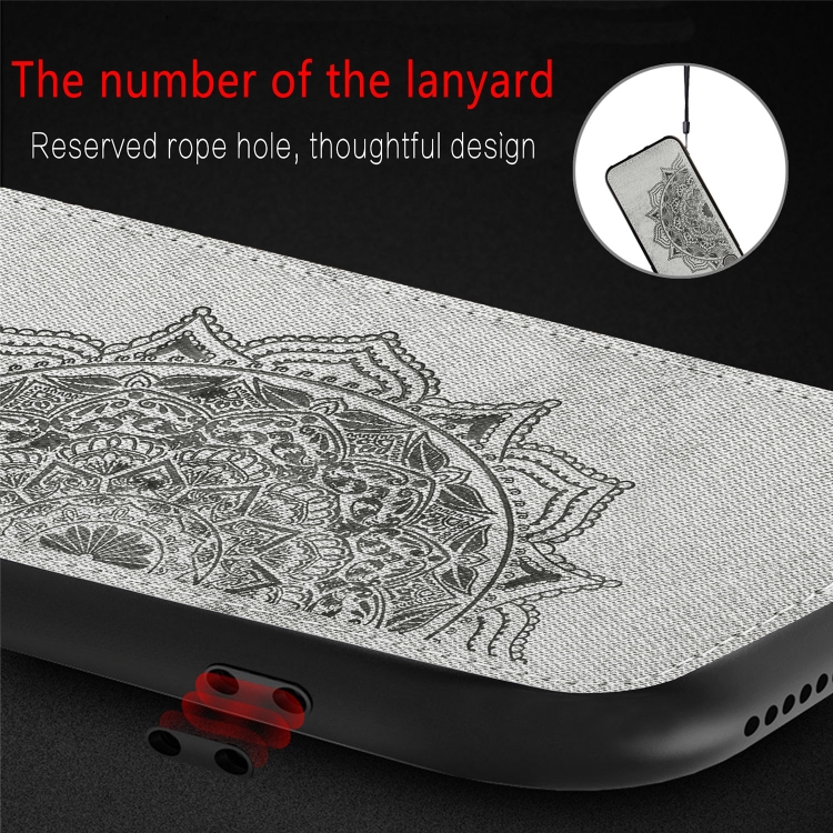 For Xiaomi Redmi K30 / POCO X2 Mandala Embossed Cloth Cover PC + TPU ...