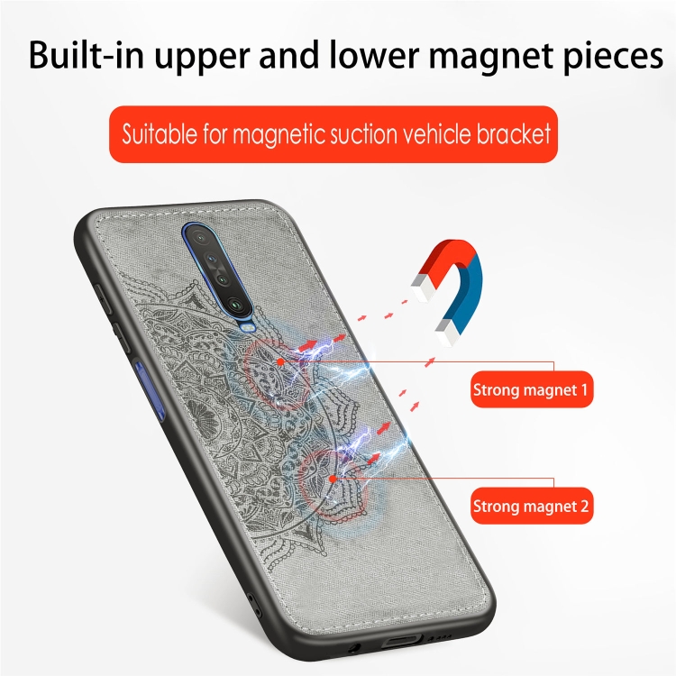 For Xiaomi Redmi K30 / POCO X2 Mandala Embossed Cloth Cover PC + TPU ...