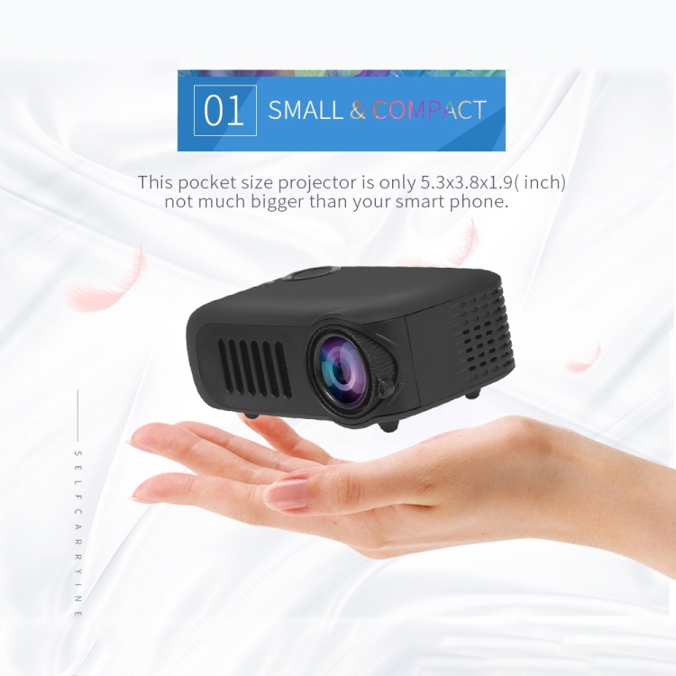 โปรเจ็กเตอร์ A2000 Portable Projector 800 Lumen LCD Home Mideo ...