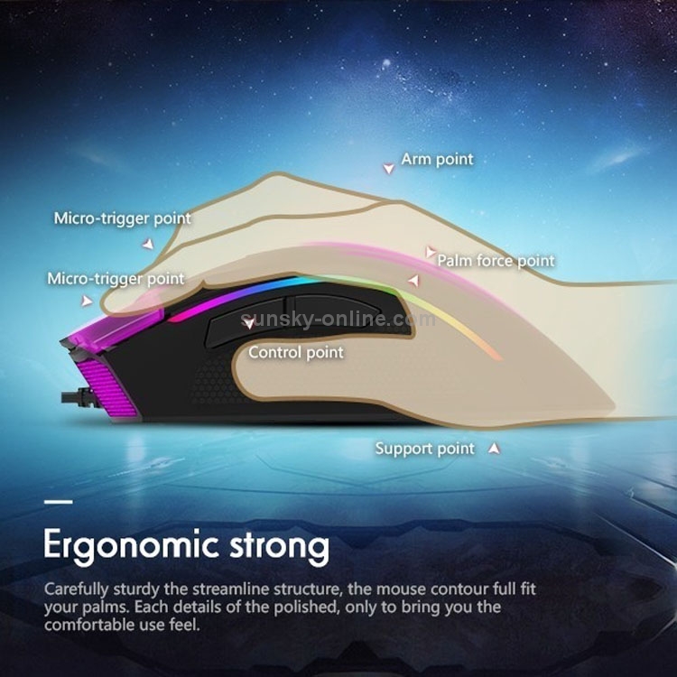 DELUX M625 PMW3360 Sensor 12000DPI 12000FPS 7 Buttons RGB Backlight ...