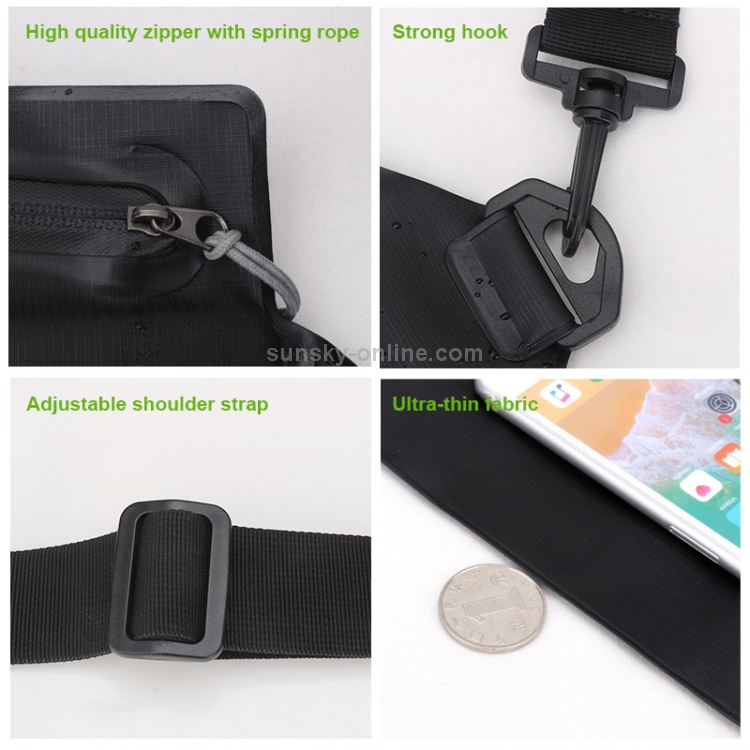 SEAFLASH Waterproof Riding Bag PVC Sports Waist Bag Crossbody Swimming ...