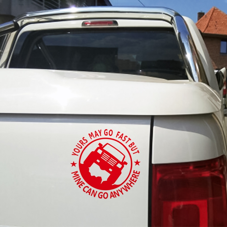 10 PCS YOURS MAY GO FAST MINE CAN GO ANYWHERE Vinyl Decal Car Stickers ...