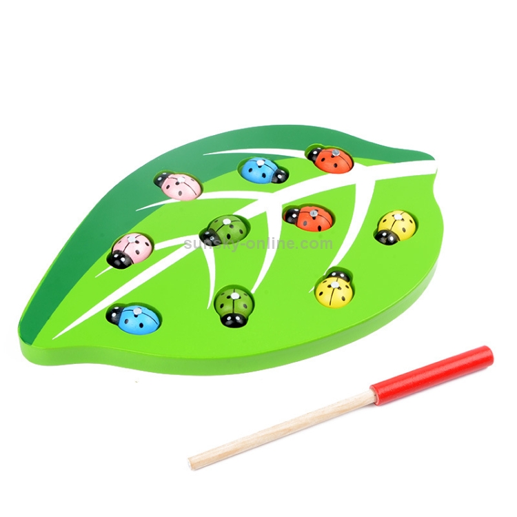 캐치 곤충 게임 장난감 나무 자기 재미 있은 조기 교육 발달 게임 세트 어린이를위한 장난감 유아