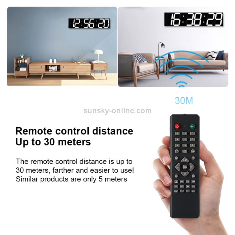 Multifunctional LED Wall Clock Creative Digital Clock US Plug, Style ...