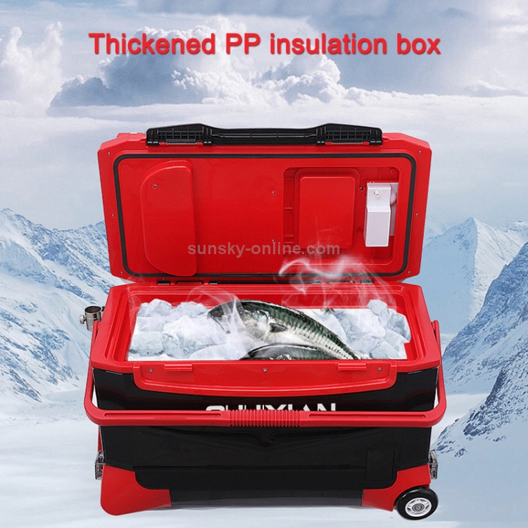 Multifunctional Four-foot Lifting Fishing Box with Pulley, Style:Luxury ...
