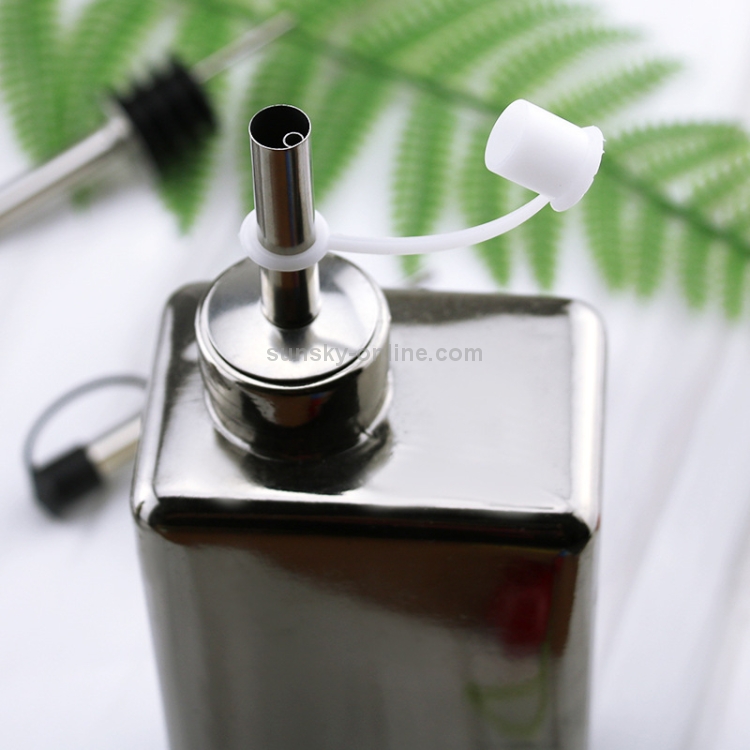 5 PCS Glass Bottle Stopper Stainless Steel Oil Stopper Silicone Stopper ...