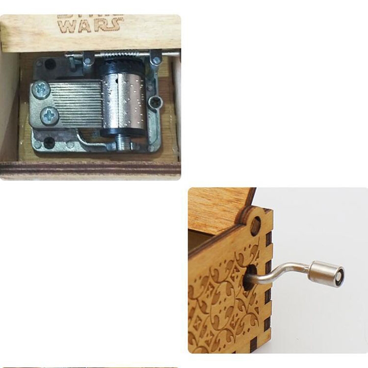 Retro Wooden DIY Music Box Mini Hand-cranked Creative Music Box(You Are ...