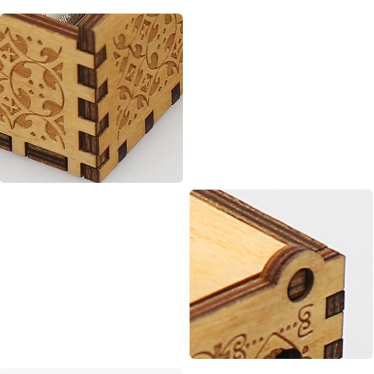 Retro Wooden DIY Music Box Mini Hand-cranked Creative Music Box(You Are ...