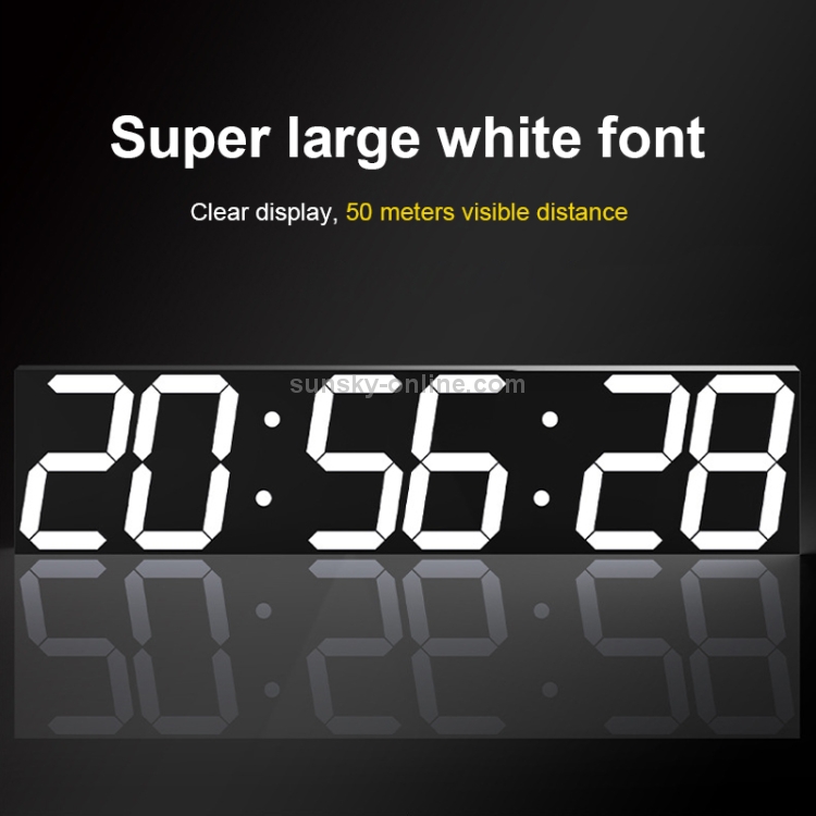 Creative LED Digital Wall Clock Multi-function WIFI Clock, Style:6 Bit ...