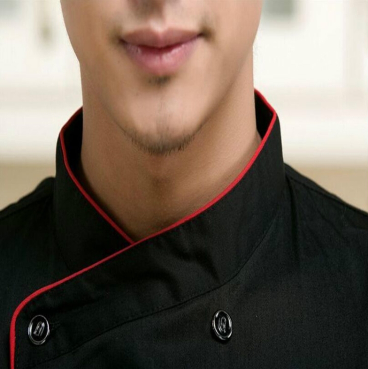 Hotel Restaurant Catering Work Clothes for Men and Women, Size:XXL(Black)