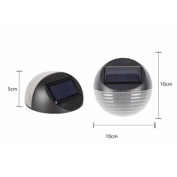 2 Pcs 태양 광 발전 빛 센서 6 에너지 절약 램프 Led 벽 조명 야외 정원 울타리 방수 램프 야간 조명 따뜻한 화이트