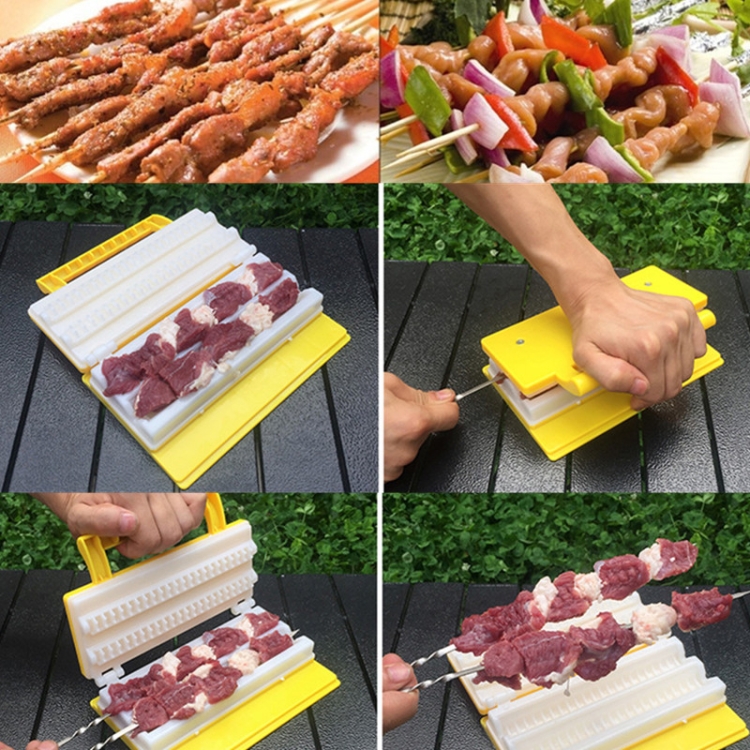 Double Row BBQ Meat Piercer Multifunctional Barbecue Stringing Device ...
