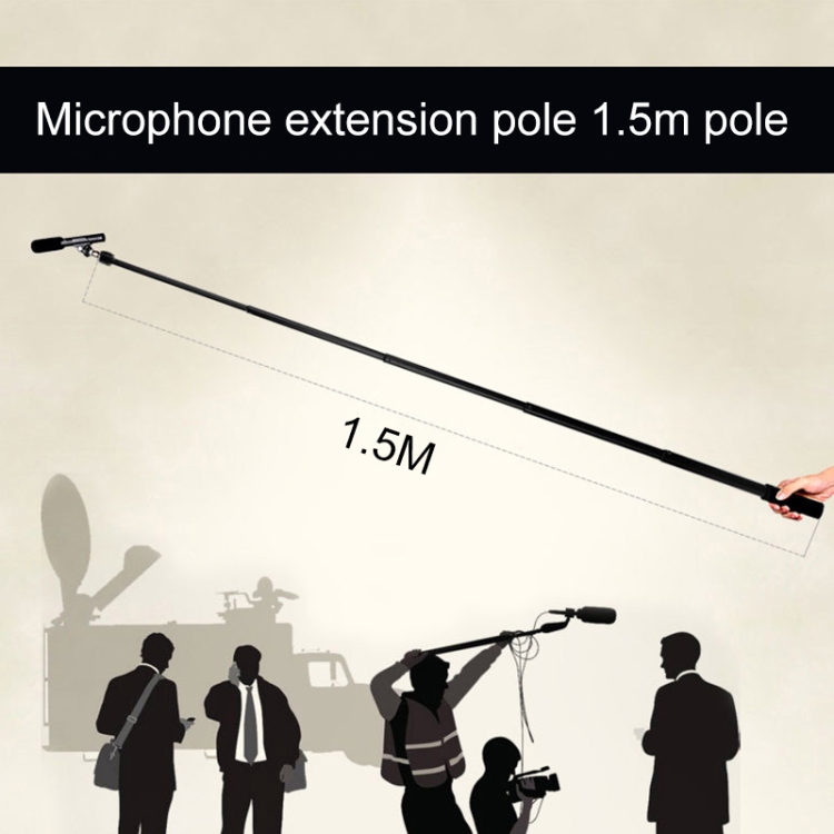 1.5m Microphone Telescopic Pole Movie Shooting Live Recording Interview ...