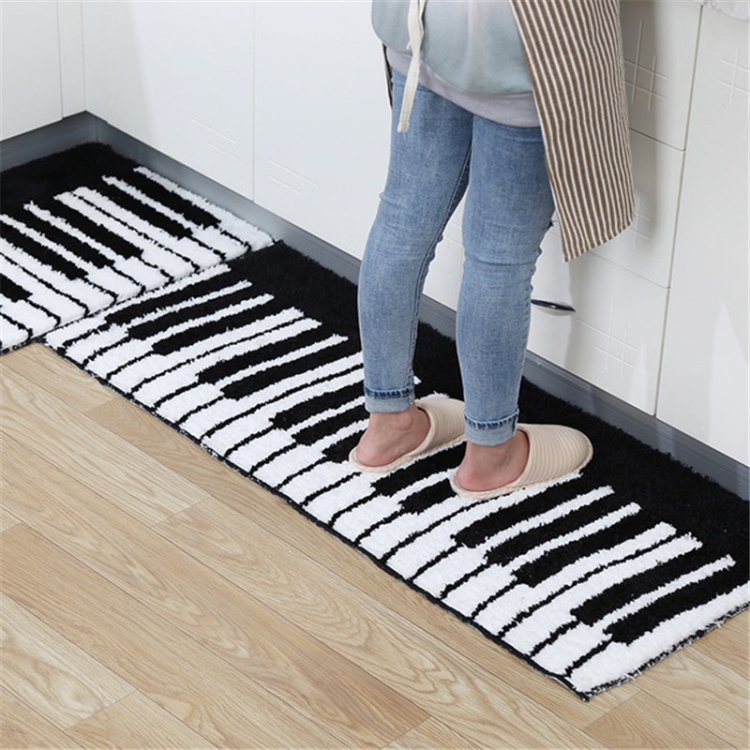 Tapis de sol absorbants antidérapants à motif simple pour la cuisine et la salle de bain, taille ...