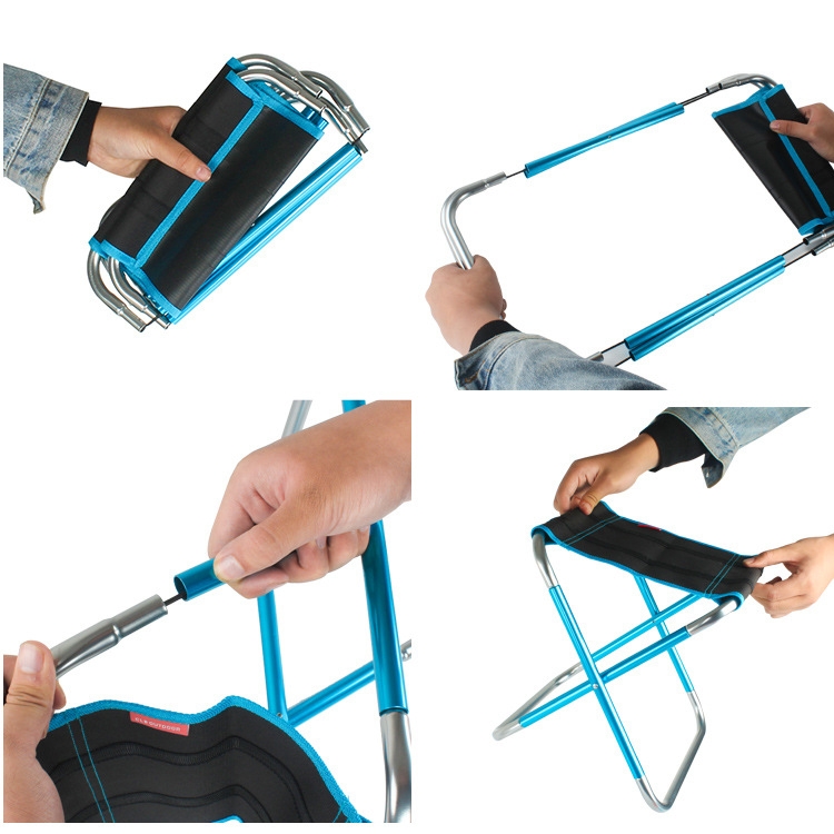 CLS Large 7075 Aluminum Alloy Outdoor Folding Stool Portable BBQ ...