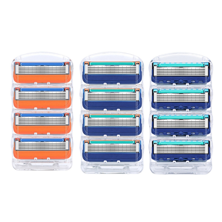 2 แพ็คคู่มือ eazor หัวห้าชั้นมีดโกนใบมีดโกน (สีส้ม)