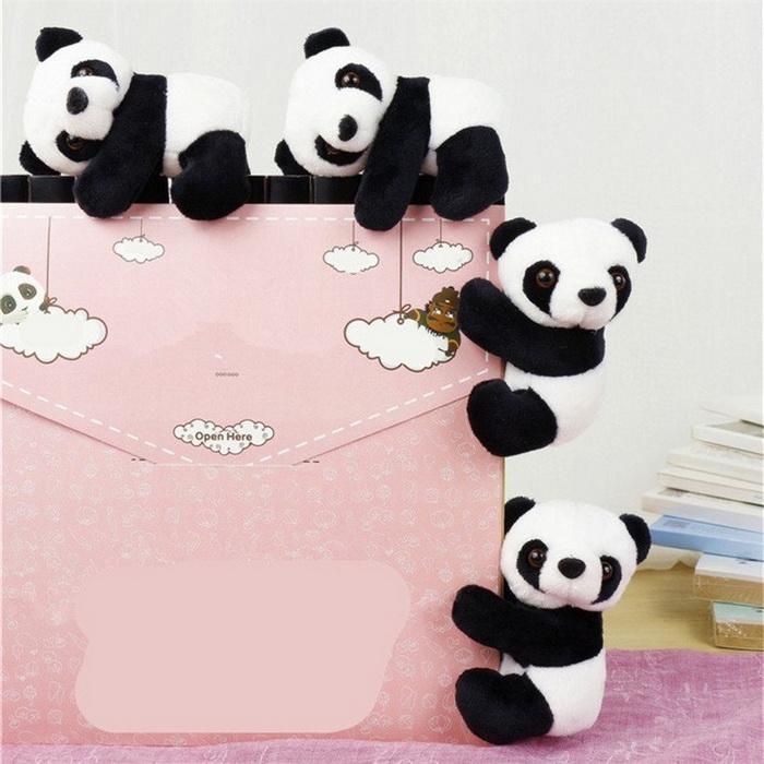 Panda Note Clip Cute Memo Plush Toys Bookmarks Notes Clips Bookmark ...