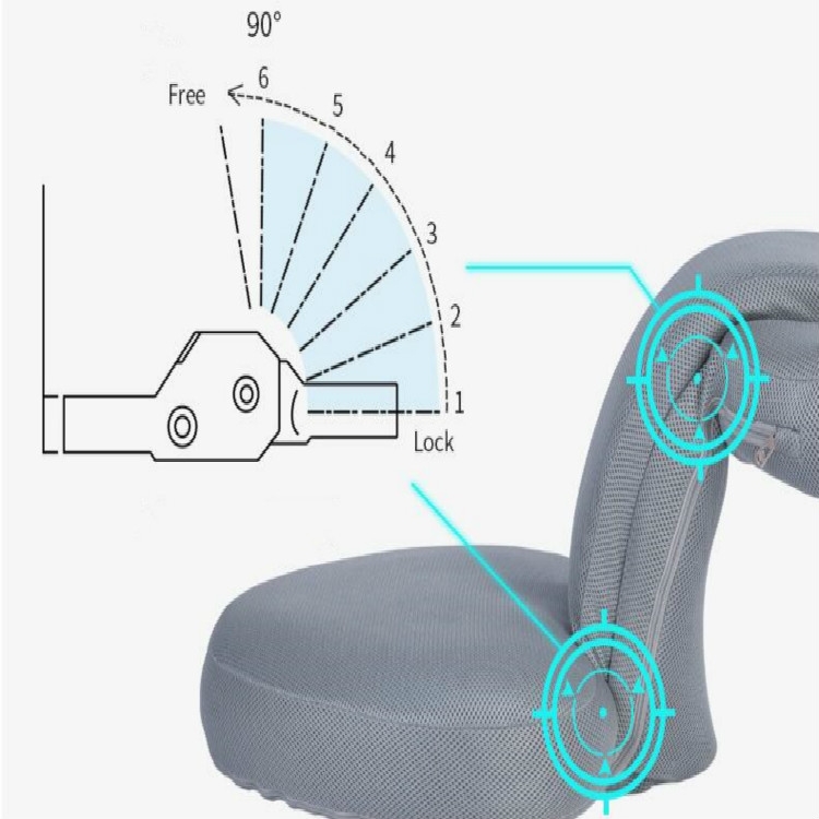 Living Room Foldable Chair Adjustable Floor Legless Tatami Zaisu Yoga ...