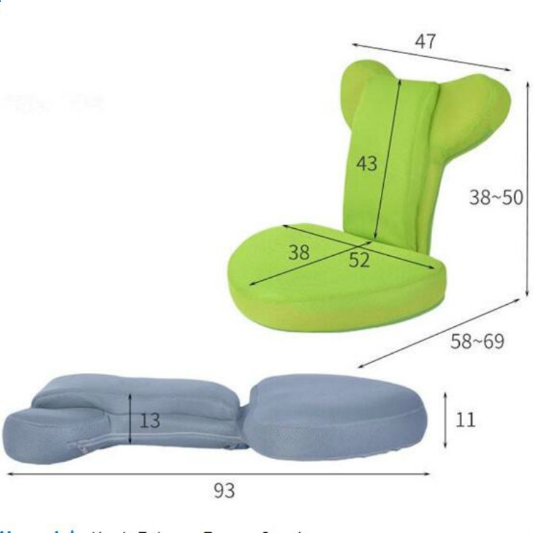 Living Room Foldable Chair Adjustable Floor Legless Tatami Zaisu Yoga ...