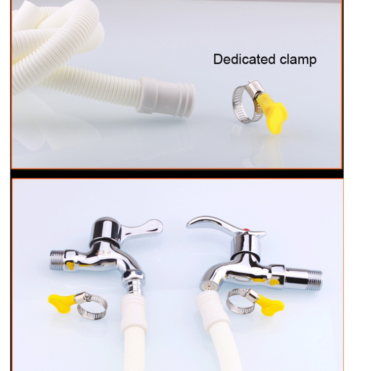 반자동 세탁기 에어컨 용 클램프가있는 2 Pcs 18mm 직경 플라스틱 배수관 물 출구 연장 호스 크기 4m 길이