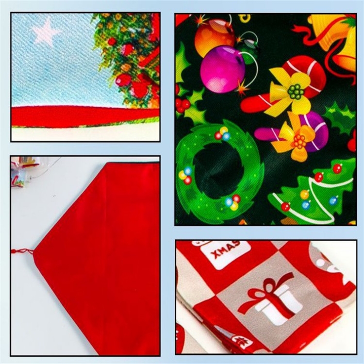 2 Sets Fabric Printing Christmas Table Flag Christmas Placemat ...