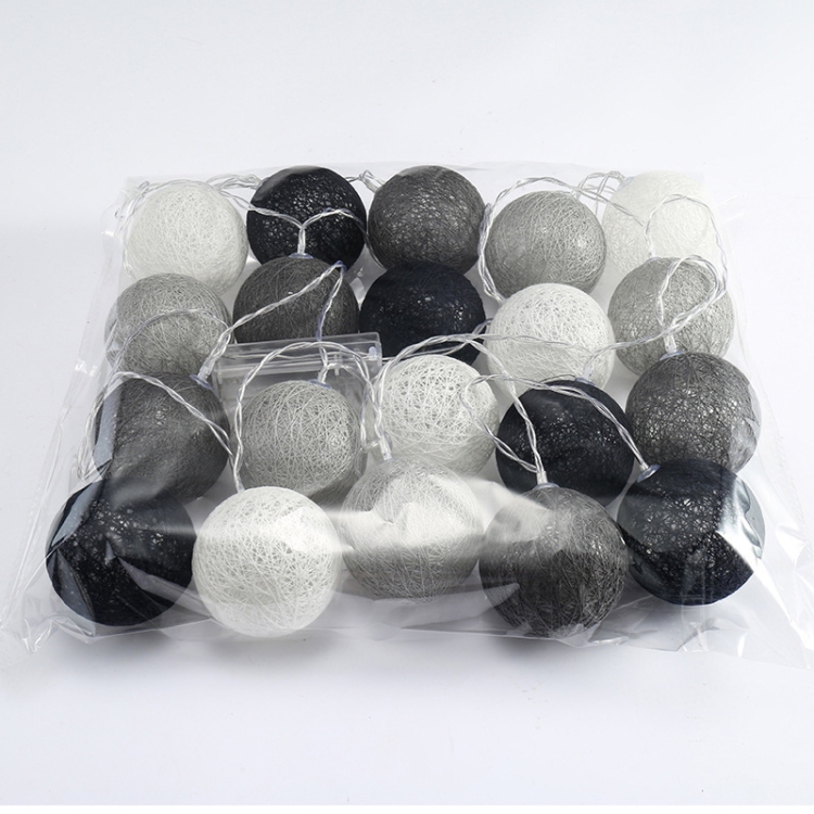 3M 20 Leds Cotton Ball Light String วันหยุดงานแต่งงานปาร์ตี้คริสต์มาส ...