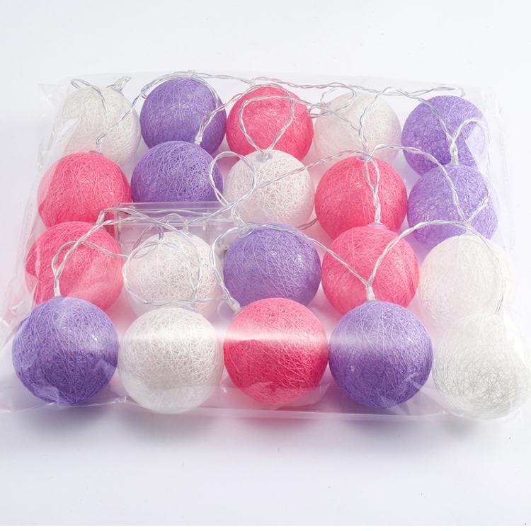 3M 20 Leds Cotton Ball Light String วันหยุดงานแต่งงานปาร์ตี้คริสต์มาส ...