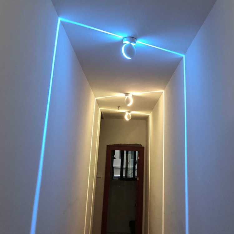 Semicircle LED Door Frame Corridor Window Wall Spotlight(Blue Light)
