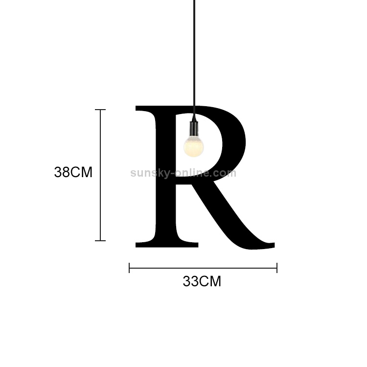 영어 알파벳 펜던트 조명 Led 주방 조명 침대 옆 교수형 램프 천장 램프와 따뜻한 흰색 전구 R