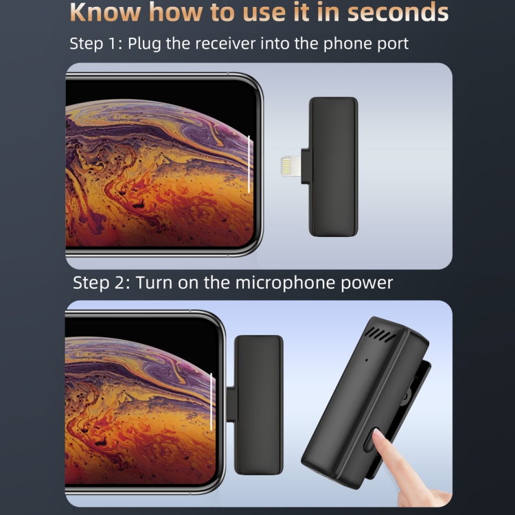 S13 Dual Microphone USB-C/Type-C Interface Wireless Lavalier Noise ...