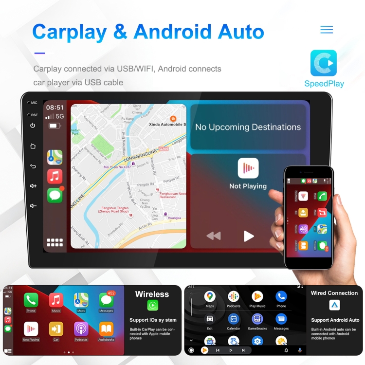 A3196 10 Inch Car Android Large Screen Navigation Central Control ...