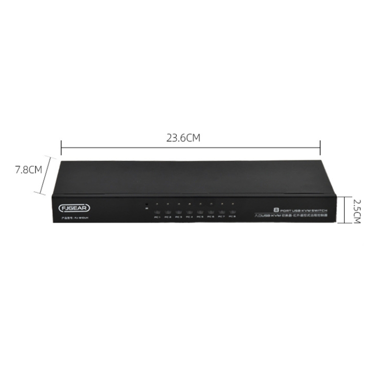 FJGEAR FJ-810UK 8 In 1 Out USB KVM Switcher พร้อมสวิตช์เดสก์ท็อป ...