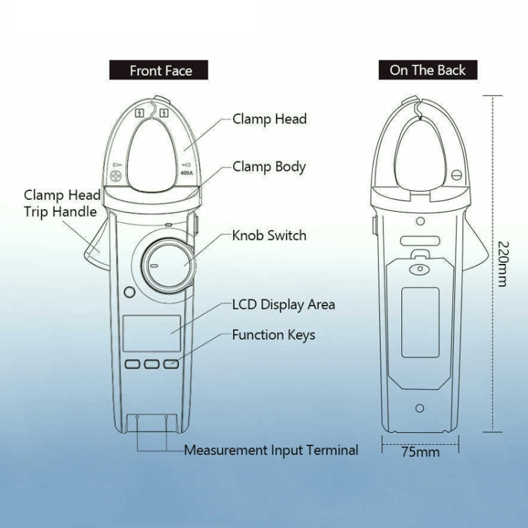 UNI-T UT213A Digital Clamp Meter AC DC Voltage Detector