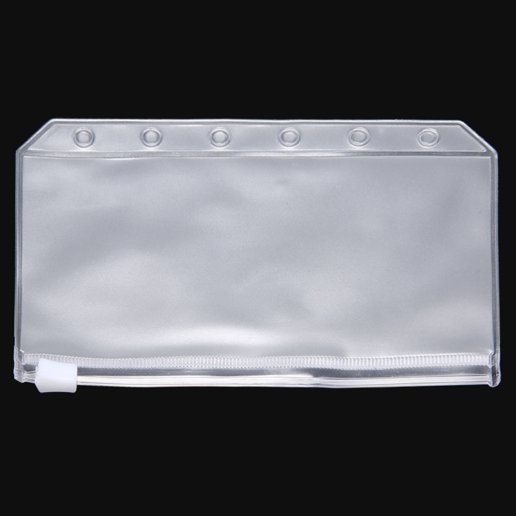 3 Pcs 빌 가방 명함 풀 가장자리 루스 리프 포켓 삽입 Pvc 지퍼 보관 가방 A5 L