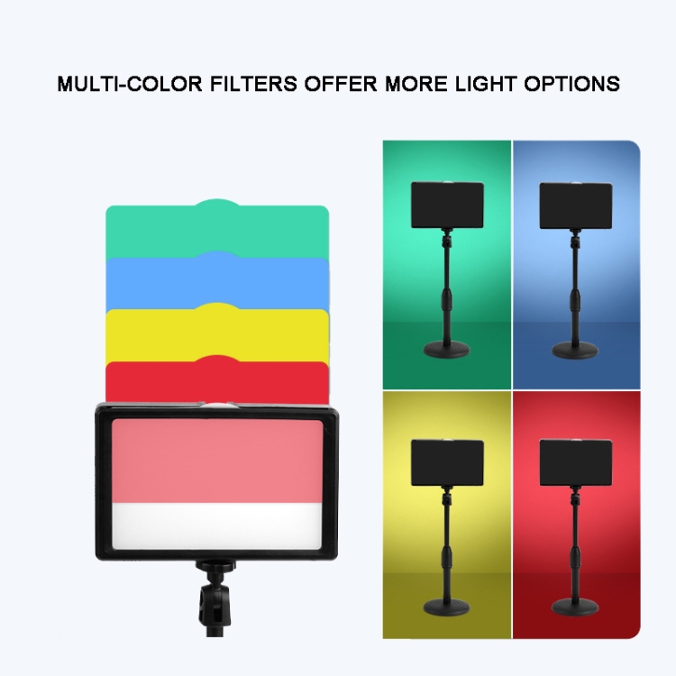 6 Inch 3200-5500K Three-color Temperature Photography Flat-panel Live ...