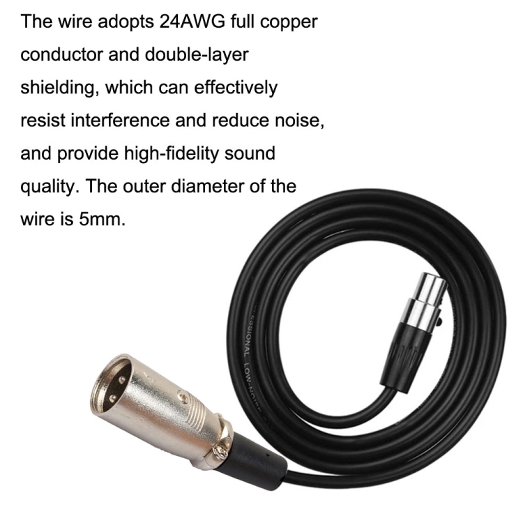 Xlrmini Caron Male To Mini Female Balancing Cable For 48V Sound Card ...