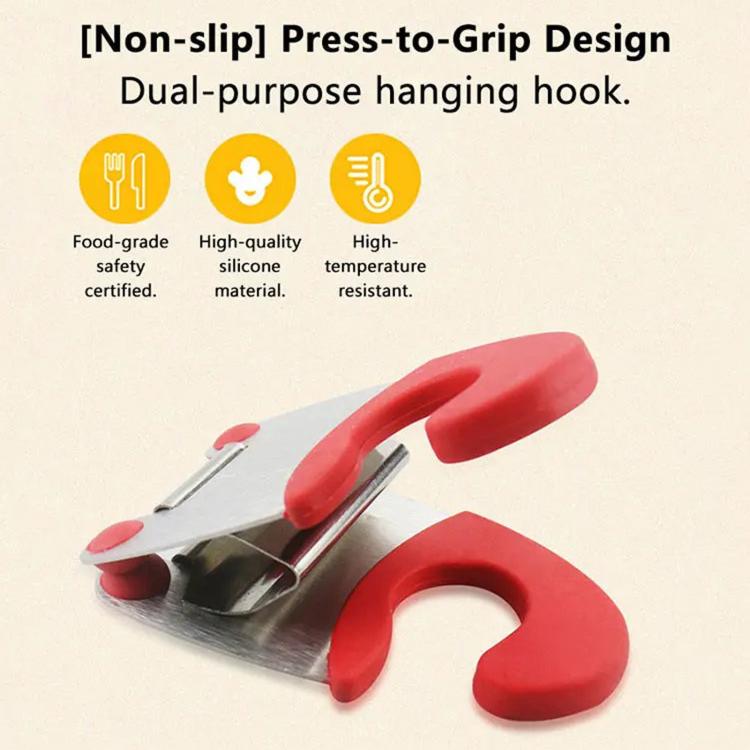 Stainless Steel Plastic Pan Edge Clamp Anti-Scald Rubber Bracket ...