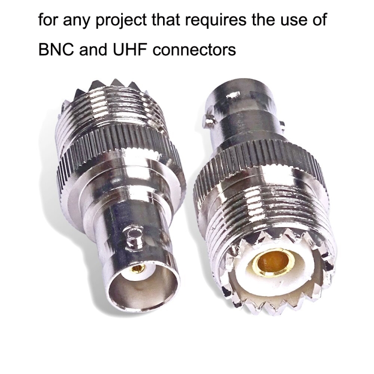 BNC Female Jack To UHF PL-259 Female Straight Type RF Coax Adapter ...