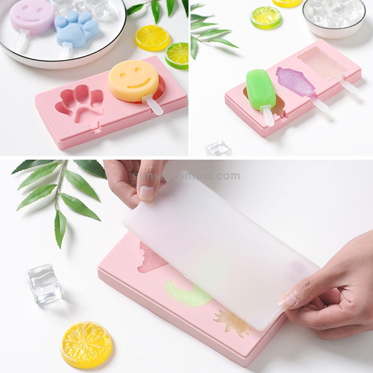 실리콘 만화 수제 Diy 아이스크림 아이스 금형 뚜껑 색상 무작위 배달 스타일 과일 딱따구리