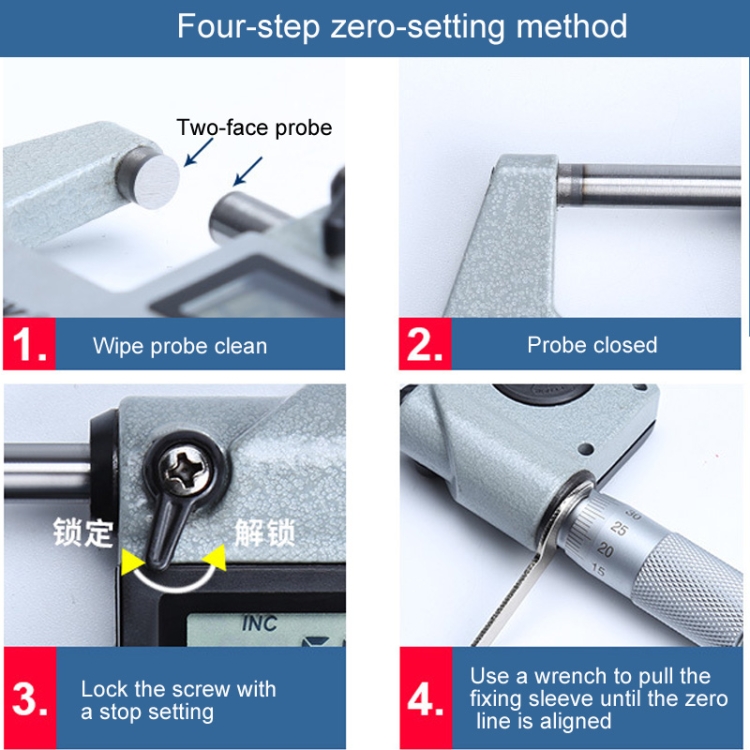 Digital Display Outer Diameter Micrometer 0.001mm High Precision ...