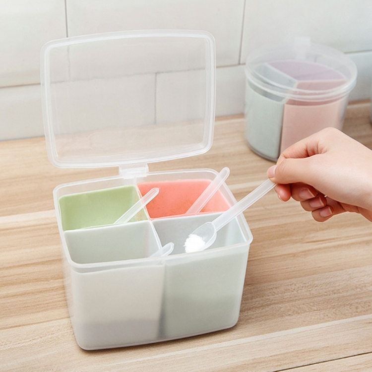 Household Kitchen Split Combined Fresh Box Three Grid Spice Box with ...