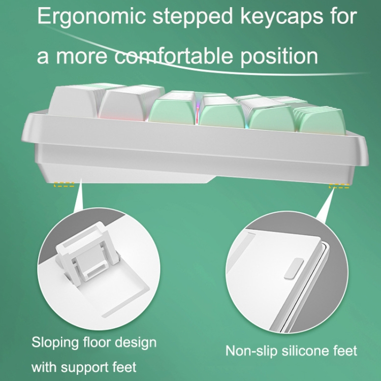 LANGTU GK85 85 Keys Gold Shaft Mechanical Wired Keyboard.ความยาวสาย ...