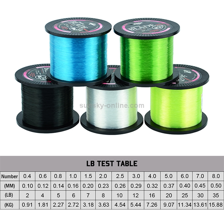 Seaknight 1000 Meters Luya Fishing Line Sub-line Main Line Nylon Line ...