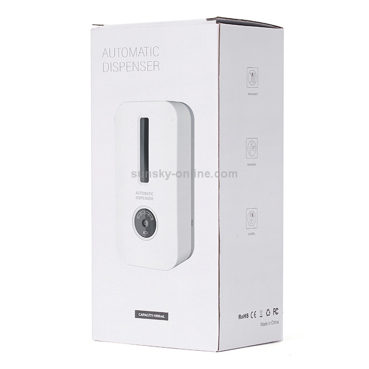 1000ml 자동 유도 알코올 소독 비누 디스펜서 5 레벨 조정 가능한 벽걸이 형 비누 디스펜서 사양 젤 헤드