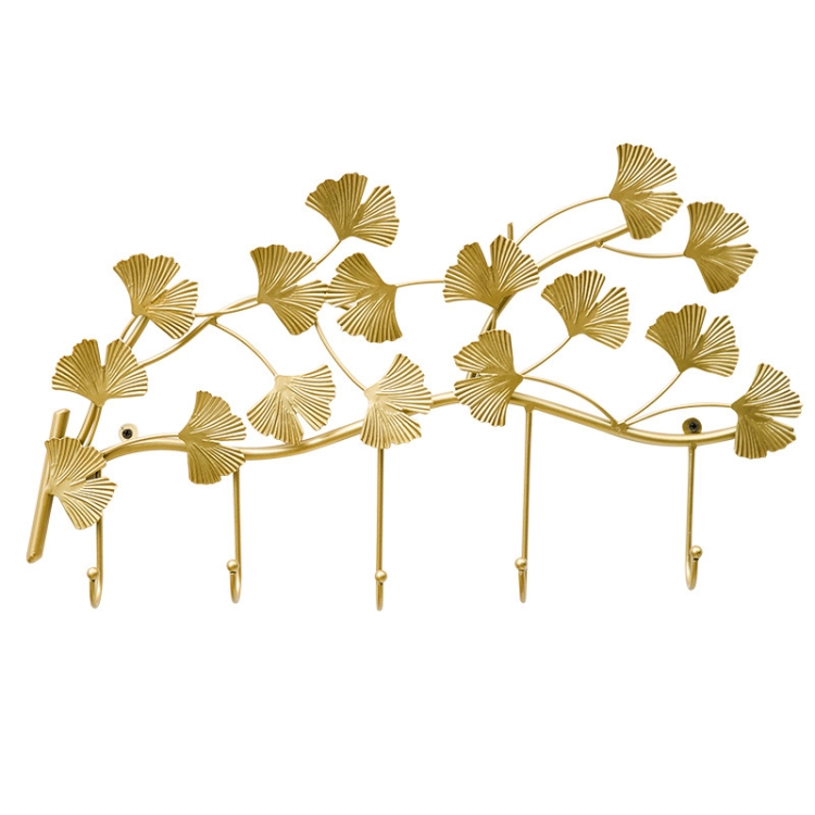 Home Ginkgo Leaf Hooks Creative Wall Hooks Living Room Bedroom Porch ...