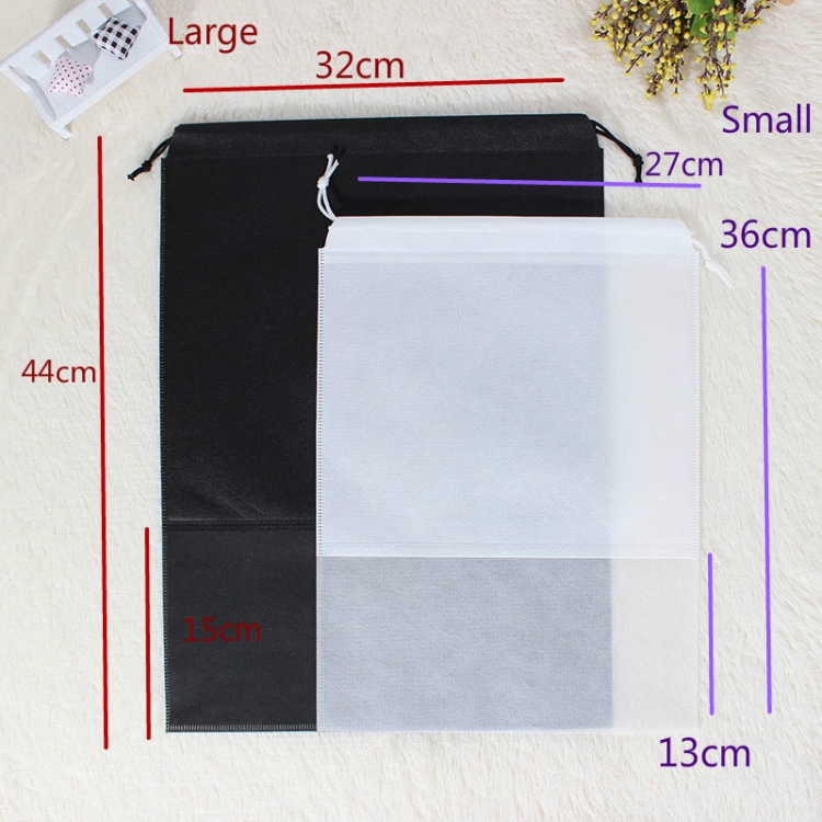 30 Pcs 비 짠 슬리퍼 Drawstring 포켓 신발 투명 방진 포장 가방 무작위 색상 크기 270x360mm