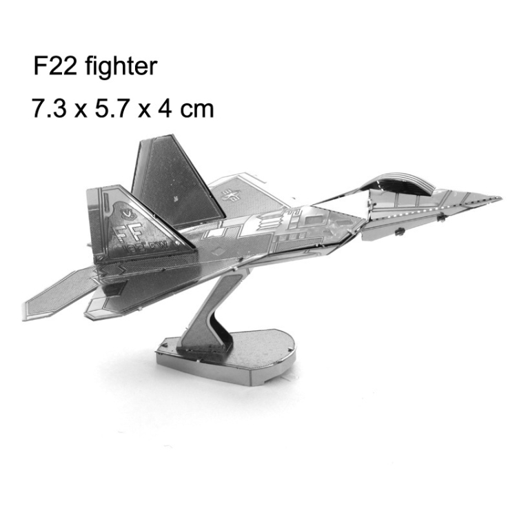 3 ชิ้น 3D Metal Assembly Model DIY Puzzle สไตล์: F22 Fighter